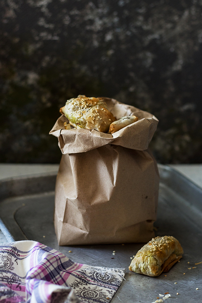 vegetable phyllo puffs - A Bit Wholesomely