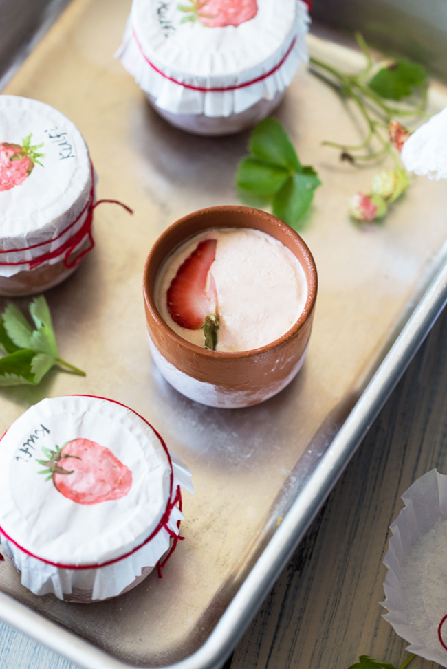strawberry-ginger kulfi - A Bit Wholesomely
