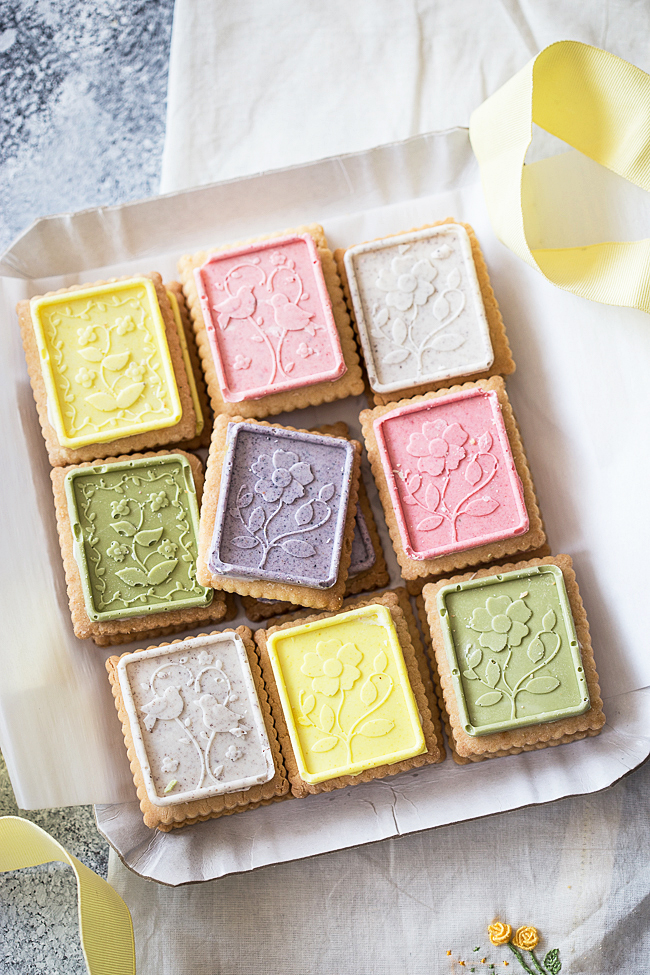 butter cookies with white chocolate - A Bit Wholesomely